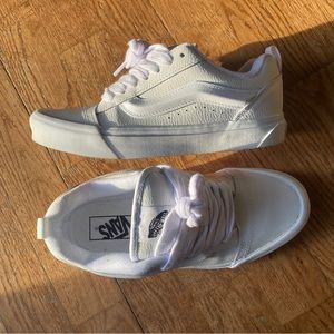 Vans | Shoes | Vans Knu Skool White Size 8 Puffy | Poshmark